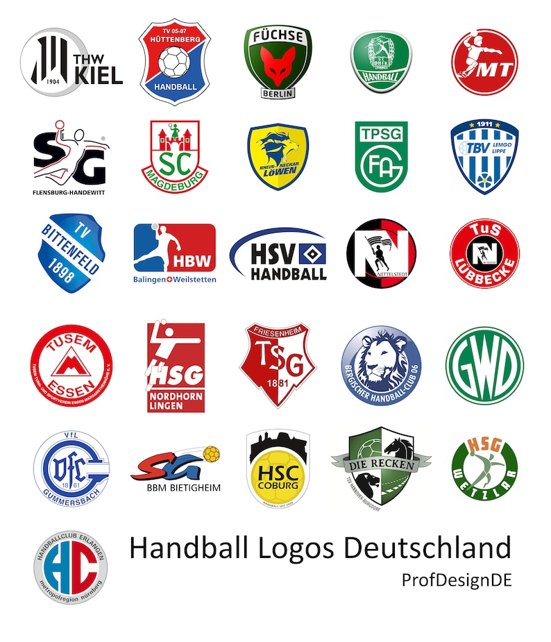 Handball Logos - 1st League Germany - Handball - Club - Coat of Arms ...
