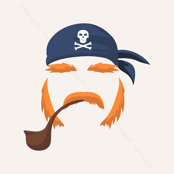 Pirate Face Mask Pirate Face Masks Carnival party Supplies - Etsy