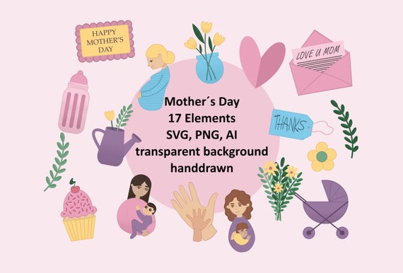 Mother's Day Clipart Bundle Mother's Day Gift - Etsy
