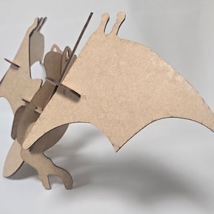 3D Bat Puzzle Wooden Figure Kit Model Kit. Arts & Crafts. Kid Crafts ...