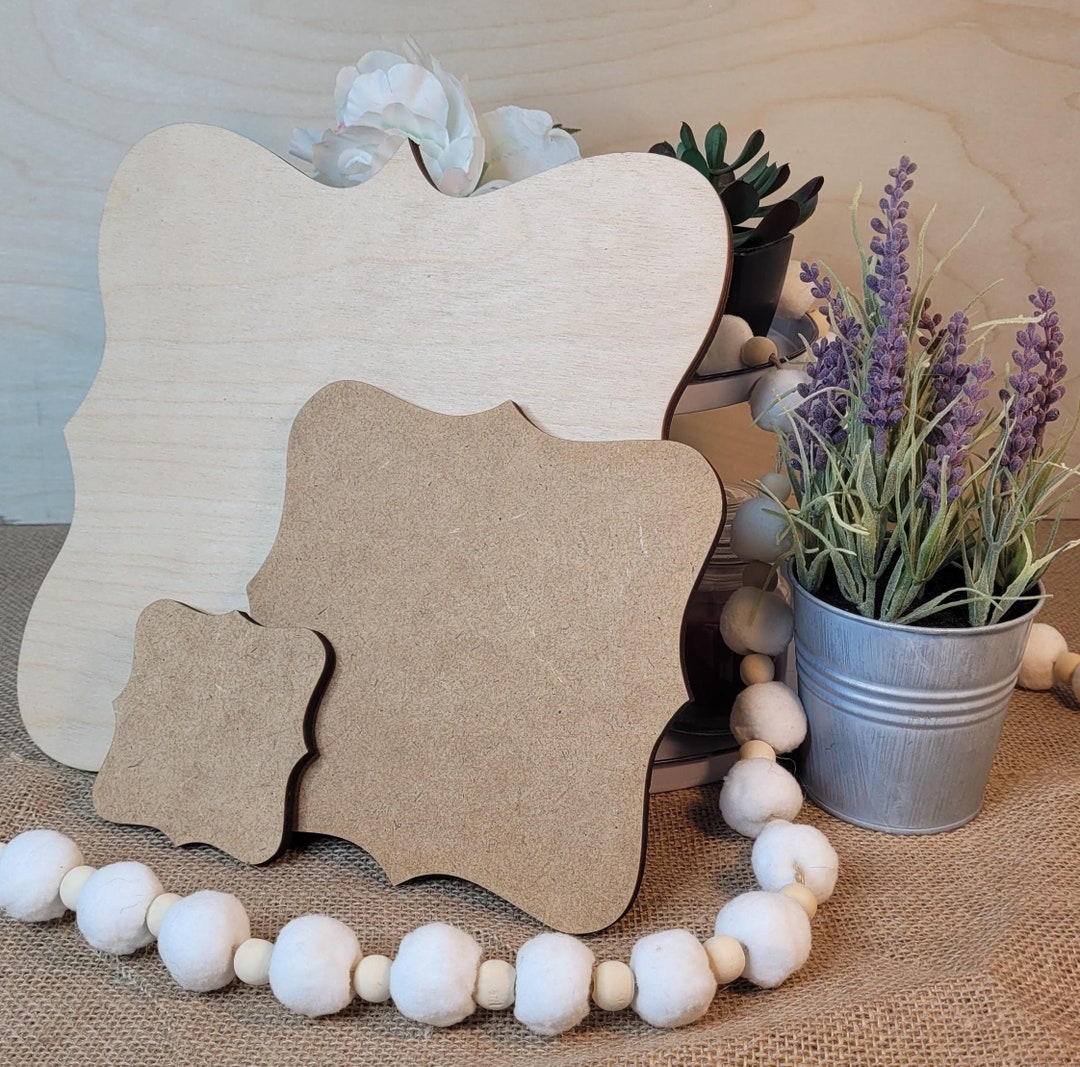 Arabesque Shaped Unfinished Sign Blanks. MDF or Plywood, Multiple Size ...