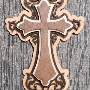 Cross Filigree Fancy Layer Digital File DXF_SVG_EPS_PNG Cricut Silhouette Iron On, Sublimation ...