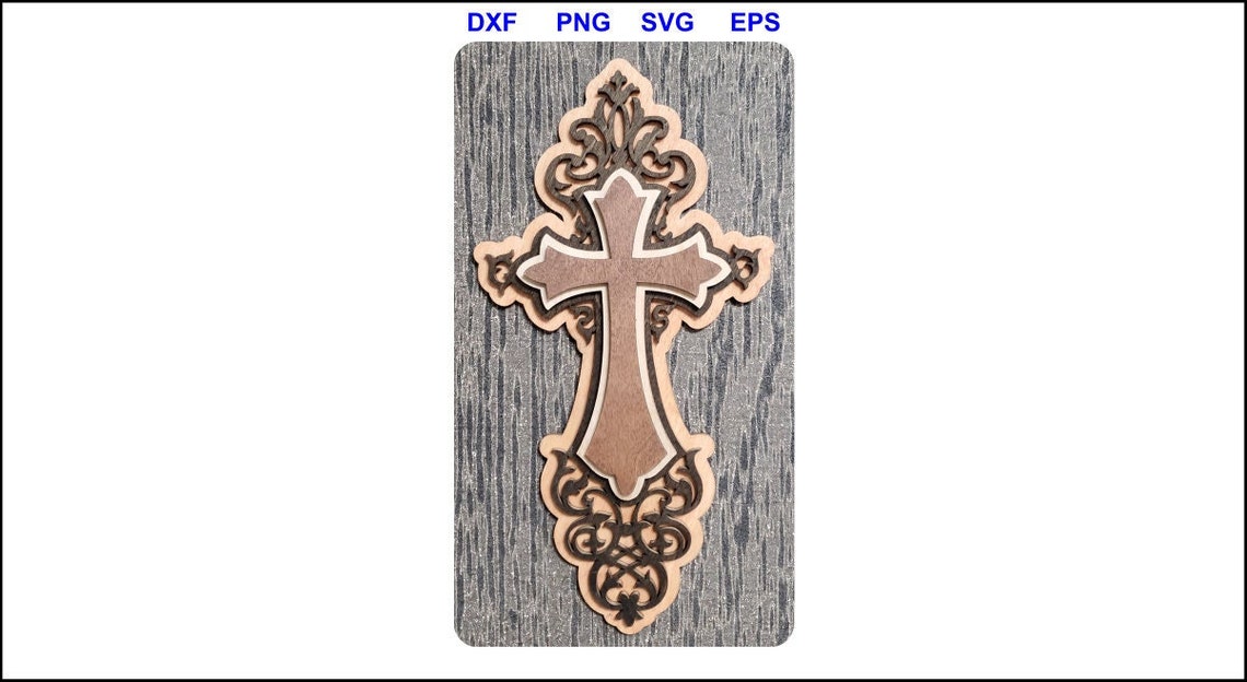 Cross Filigree Fancy Layer Digital File DXF_SVG_EPS_PNG Cricut ...