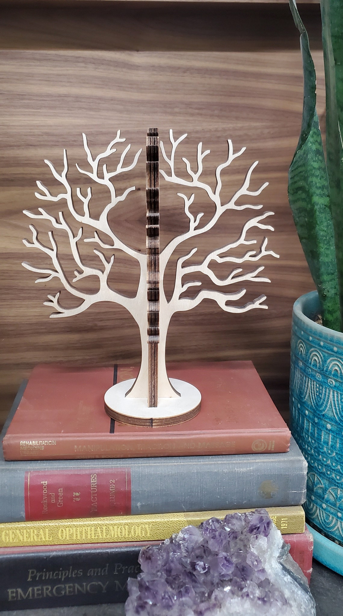 Wood Tree Cut Out. 3D Slotted Tree. Jewelry Tree Tree - Etsy
