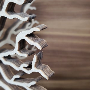 Wood Tree Cut Out. 3D Slotted Tree. Jewelry Tree, Tree Decoration ...