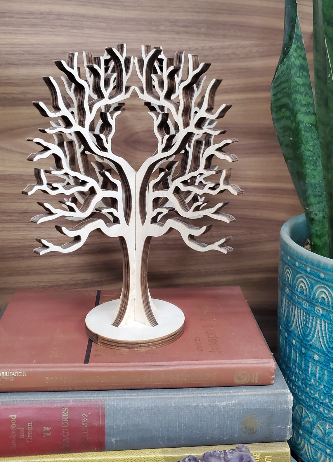 Wood Tree Cut Out. 3D Slotted Tree. Jewelry Tree Tree - Etsy