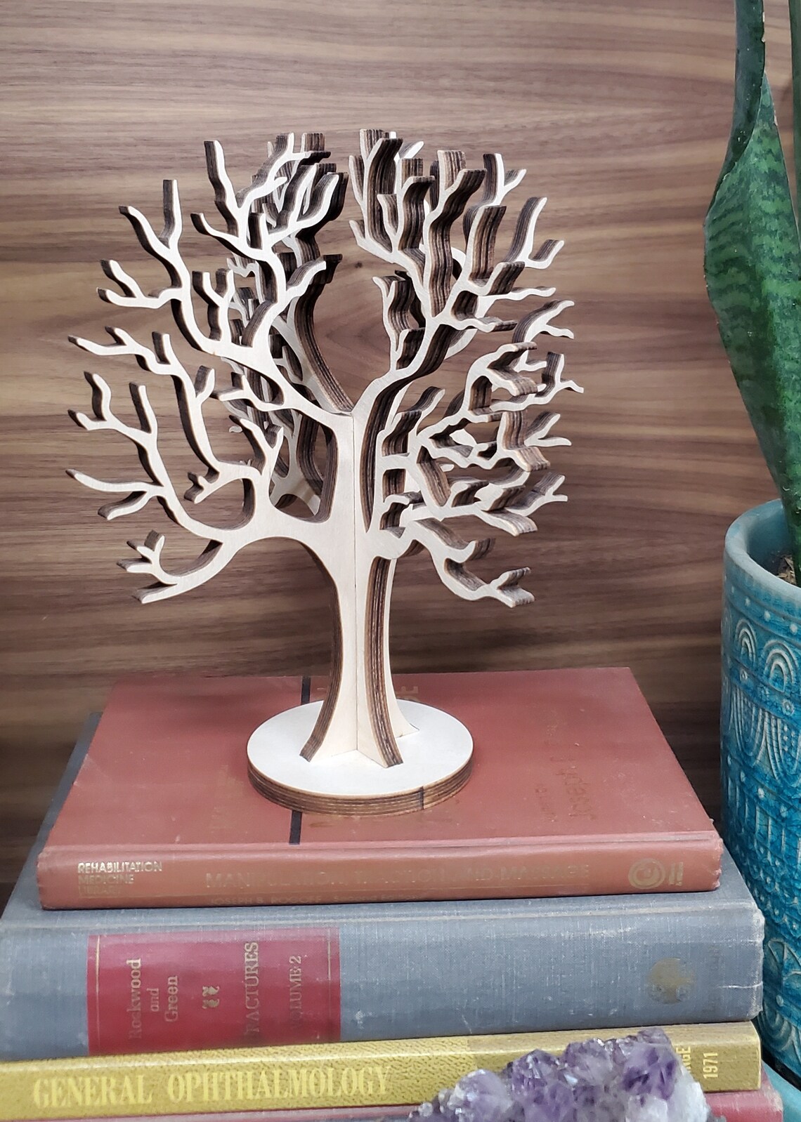 Wood Tree Cut Out. 3D Slotted Tree. Jewelry Tree Tree - Etsy