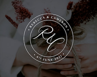 Rustic Wedding Logo Personalised | Etsy