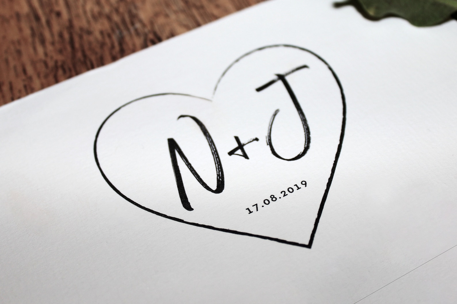 Rustic Wedding Logo - Personalised - Etsy