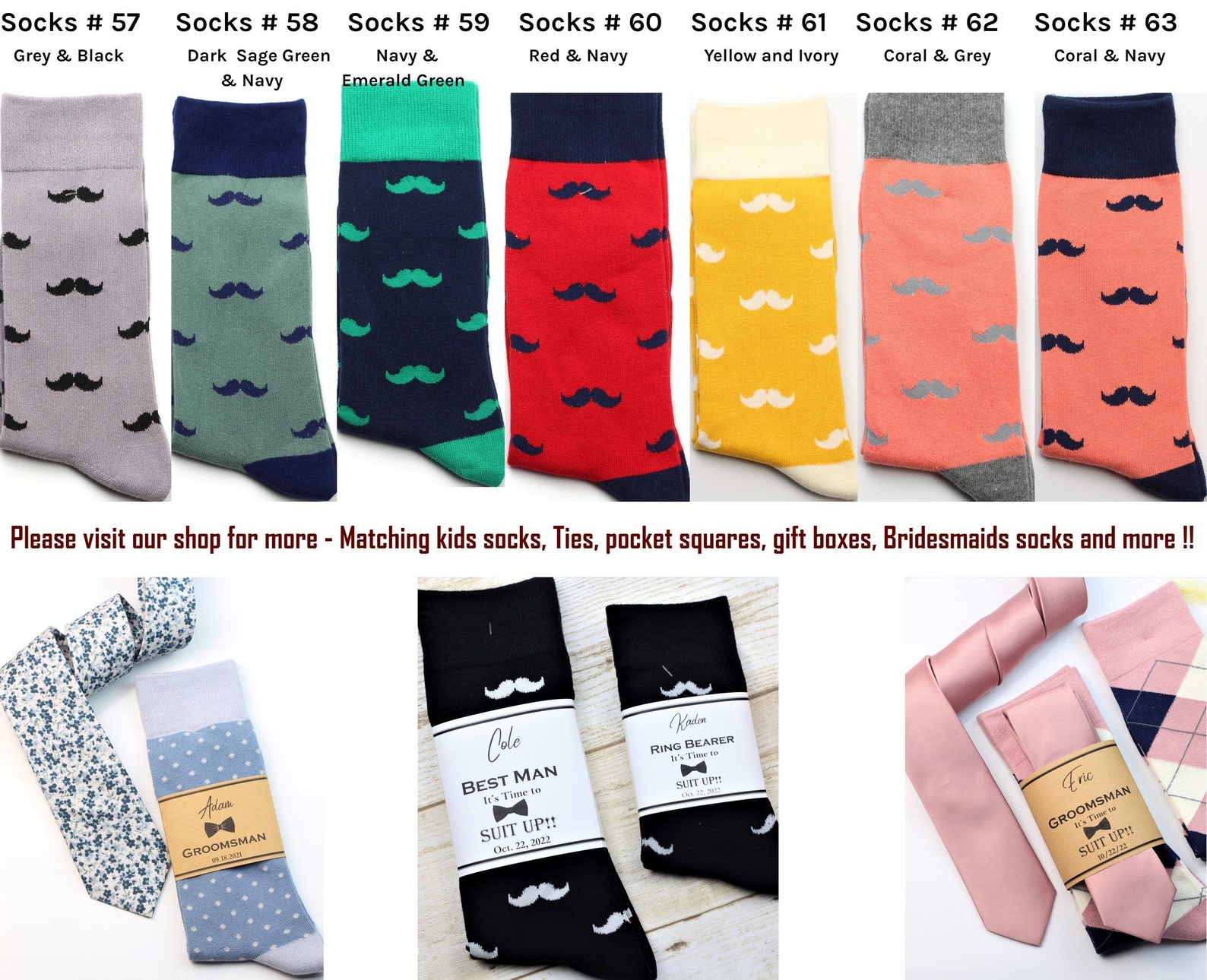 Groomsmen Socks Emerald Green Socks Dark Green Socks With | Etsy