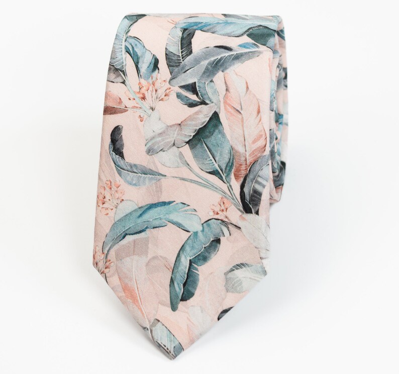Blush Pink and Sage Floral Tie, Unicorn Floral Tie, Blush and Sage ...