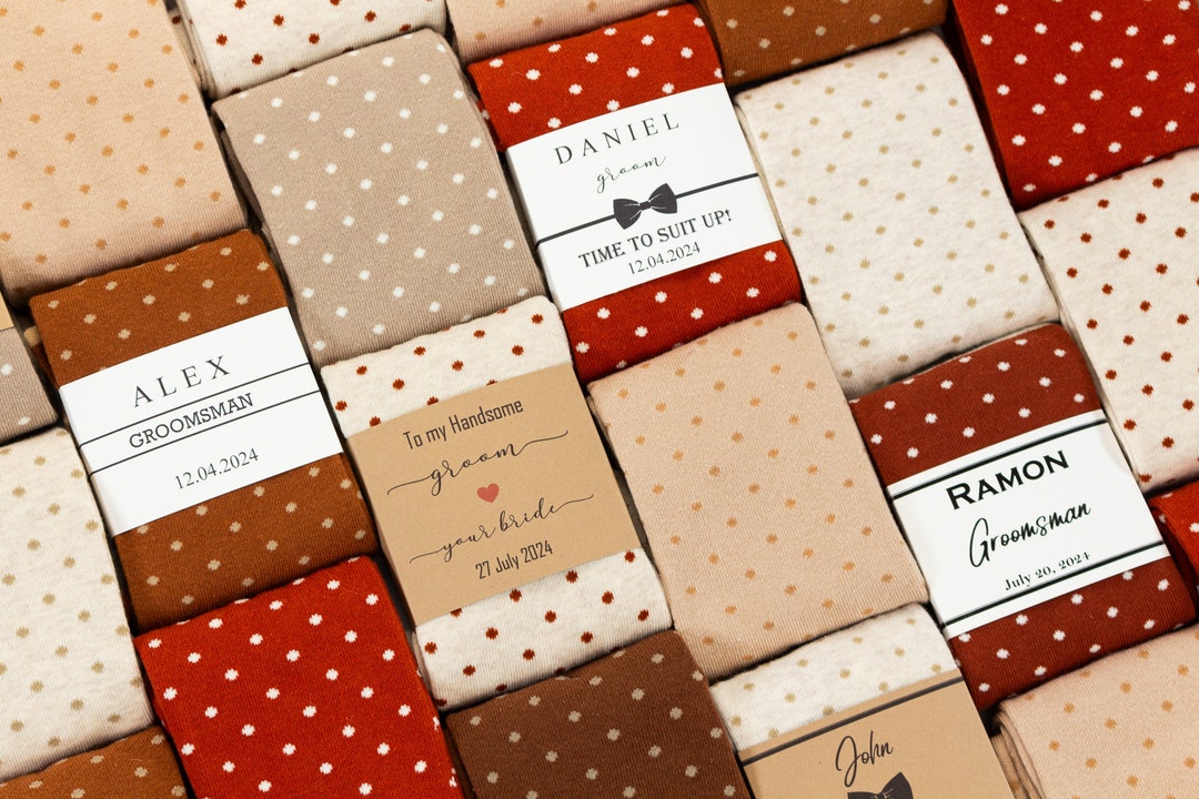 Burnt Orange Socks, Terracotta Groomsmen Socks, Copper Color Socks ...