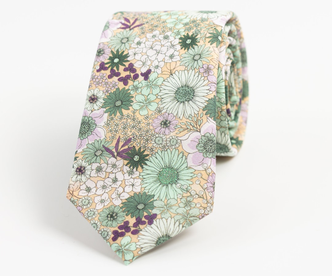 Sage Floral Wedding Necktie, Sage Green Bow Tie, Dusty Sage Necktie ...
