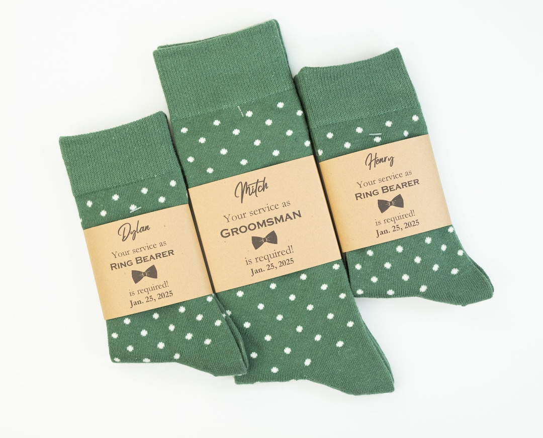 Azazie Eucalyptus Socks, Groomsmen Sage Socks, Personalized Sage Socks ...