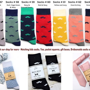 Groomsmen Socks Dusty Rose and Ivory Mustache Socks Socks - Etsy