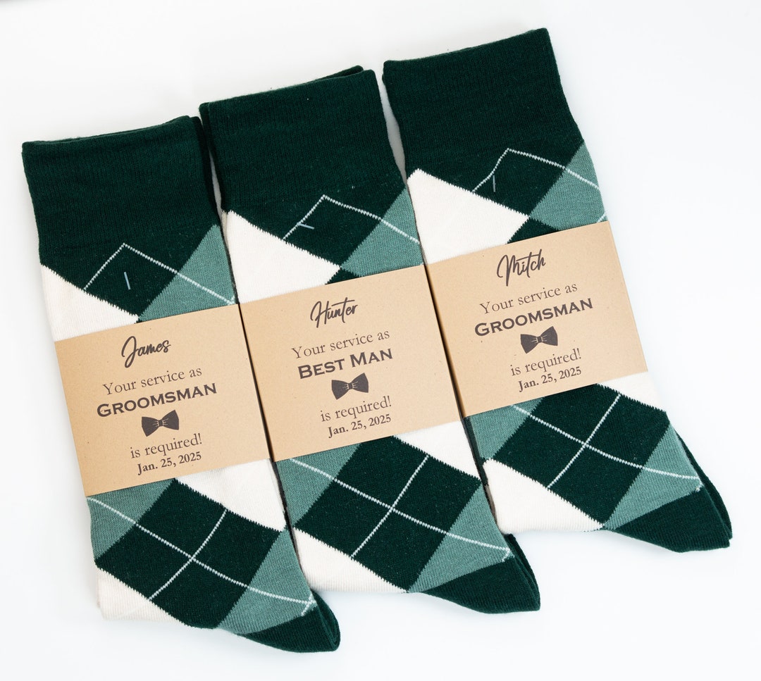 Groomsmen Emerald Green Socks, Hunter Green Socks, Dark Green Groomsmen ...