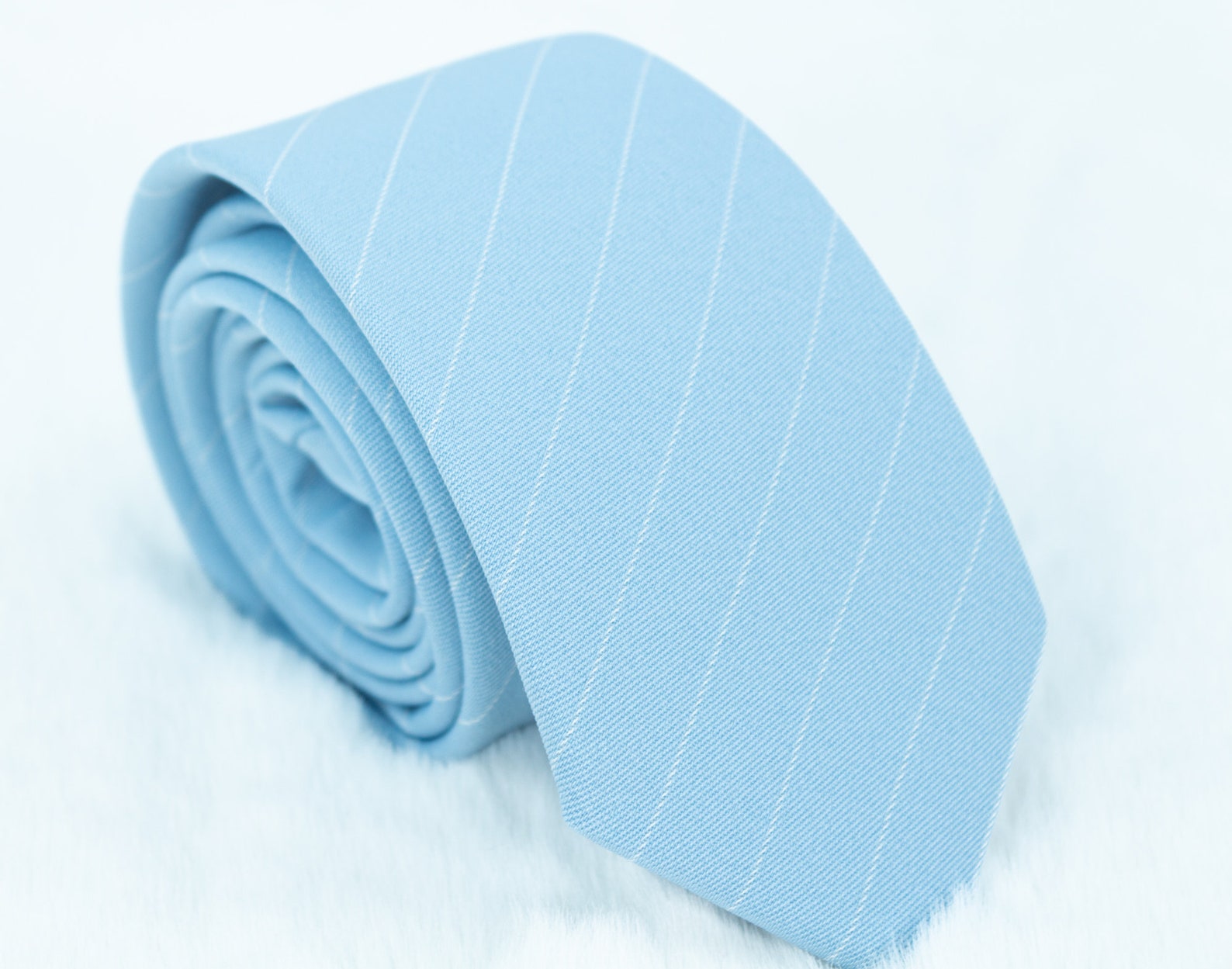 Ice Blue With White Stripes Tie Groomsmen Ice Blue Tie Light - Etsy