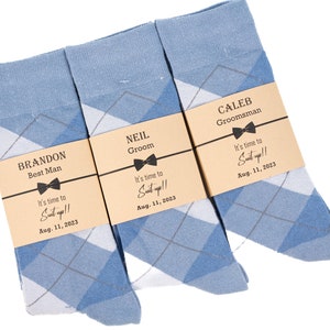 Azazie Steel Blue Velvet Tie, Steel Blue, Dusty Blue and Grey Argyle ...