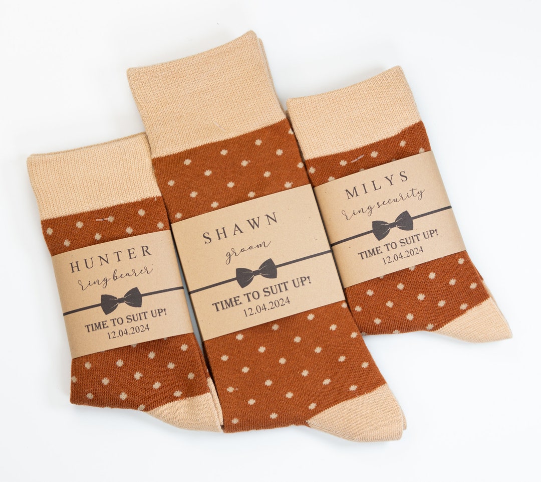 Ring Security Socks, Matching Groomsmen Socks, Rust Brown Socks ...