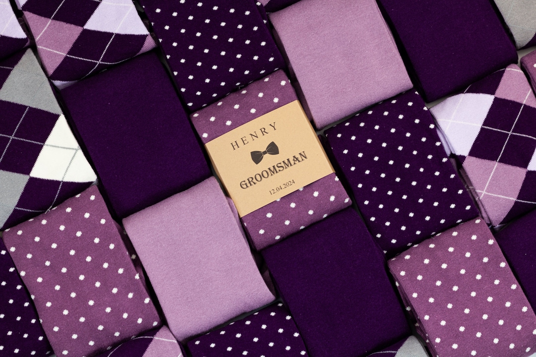 Groomsmen Socks , Plum Socks, Dark Purple Socks, Egg Plant Color Socks ...