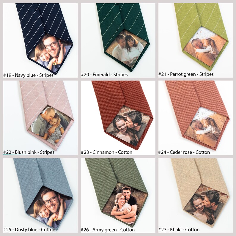 Personalized Photo Tie, Photo Tie Patch, Anniversary Gift, Father of ...