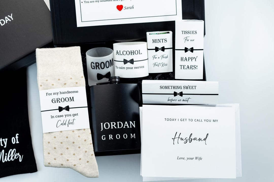 Groom Gift From Bride on Wedding Day, Personalized Groom Gift Box ...
