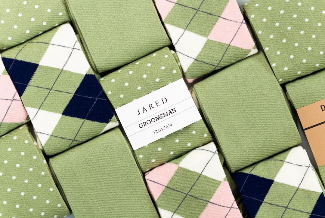 Azazie Sage Green Groomsmen Socks, David Bridal Sage Socks, Sage ...