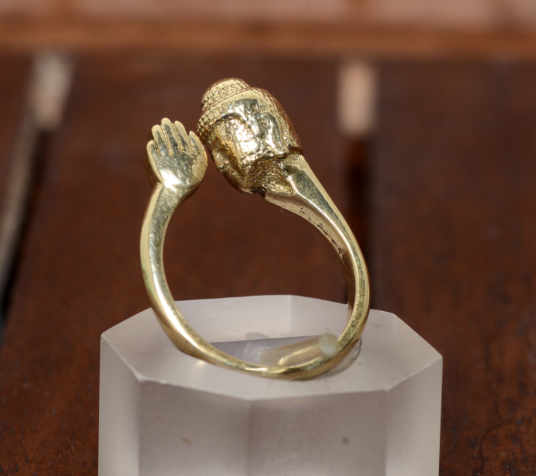 Gold Buddha Ring Buddhist Ringsymbolic Ringgautama Buddha - Etsy