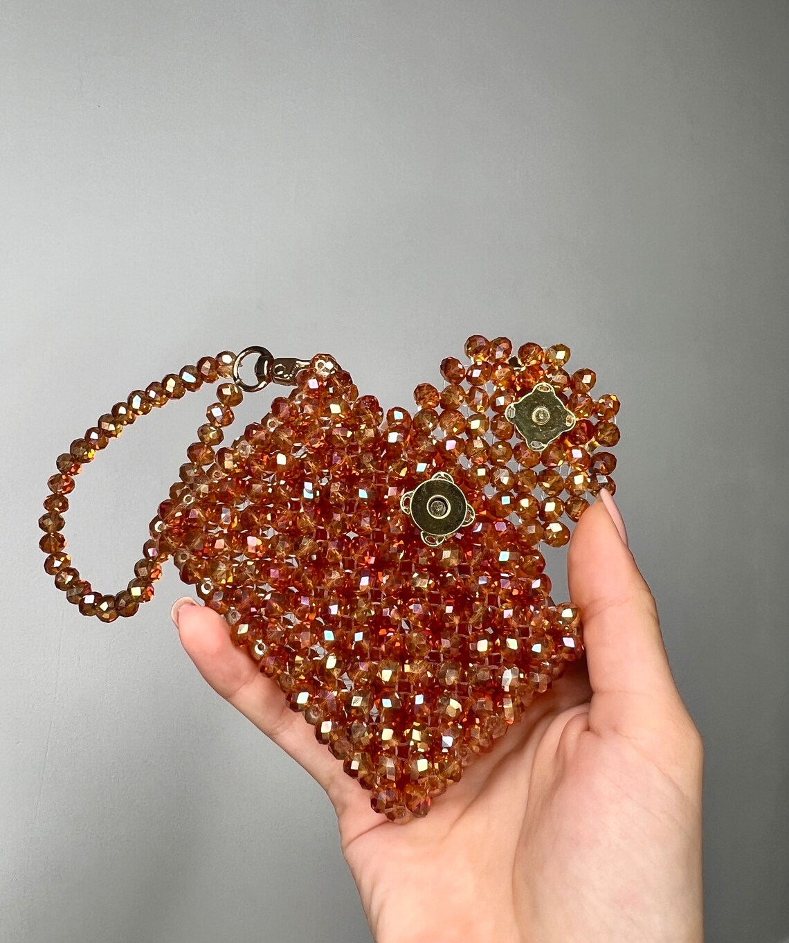 Gold Beaded Small Womens Wallet Crystal Mini Cute Purse - Etsy