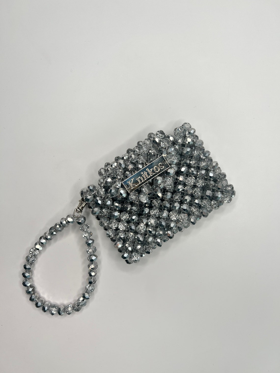 Metallic Beaded Small Womens Wallet With Crystal Mini Cute - Etsy