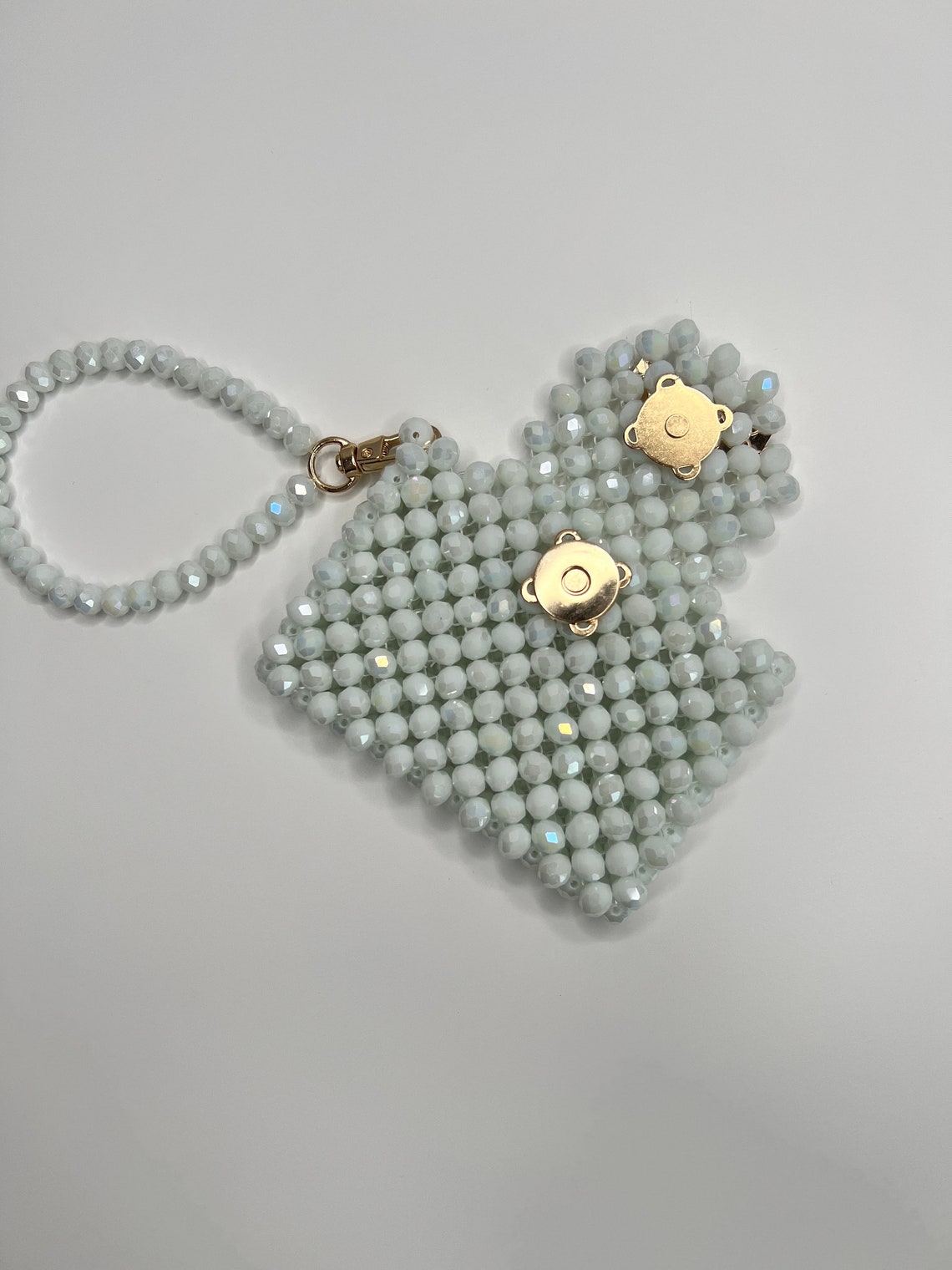 Black Women Bead Wallet ,kawai Clutch, Bead Cardholder, Women Gift ...