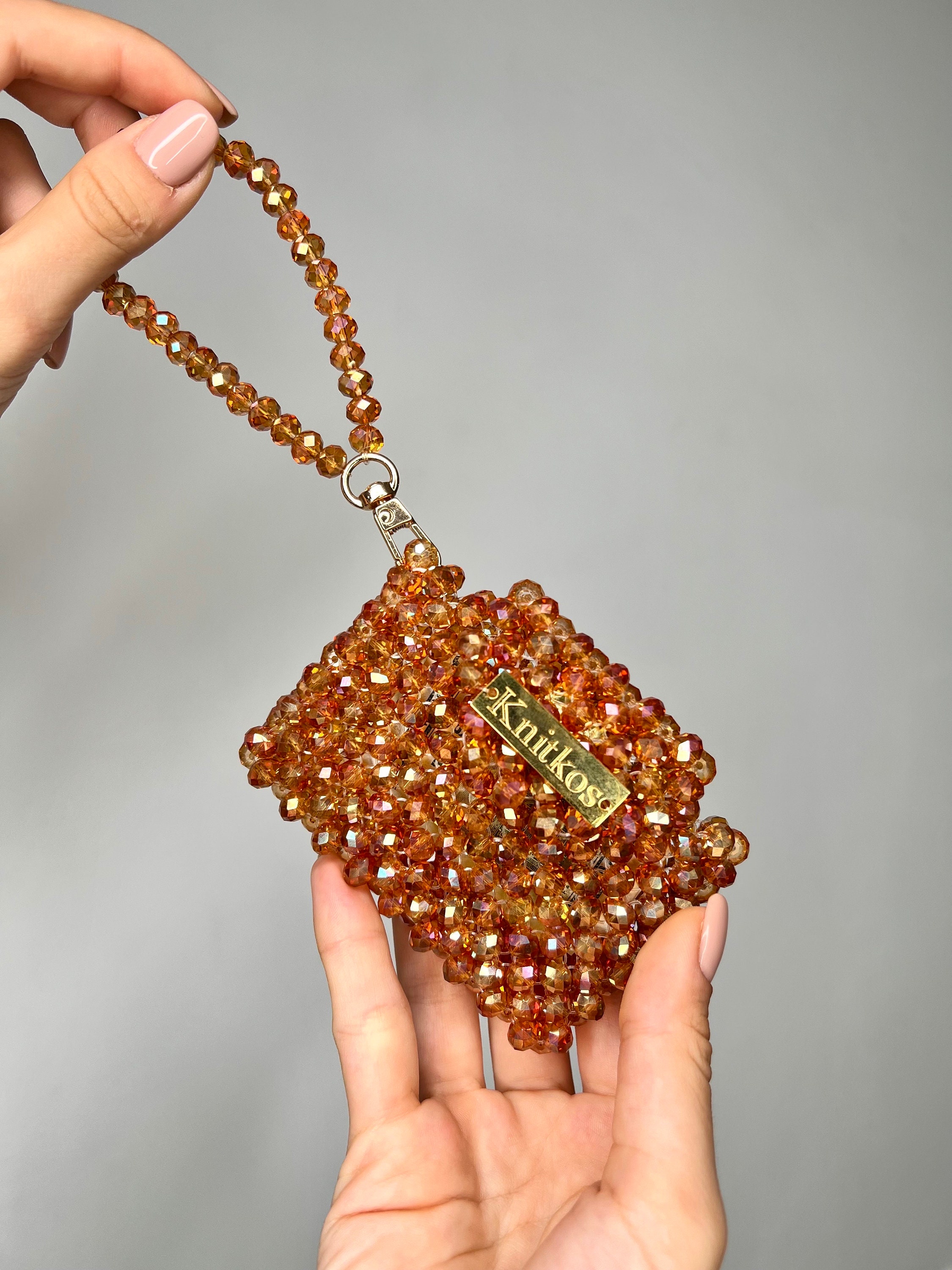 Gold Beaded Small Womens Wallet Crystal Mini Cute Purse - Etsy