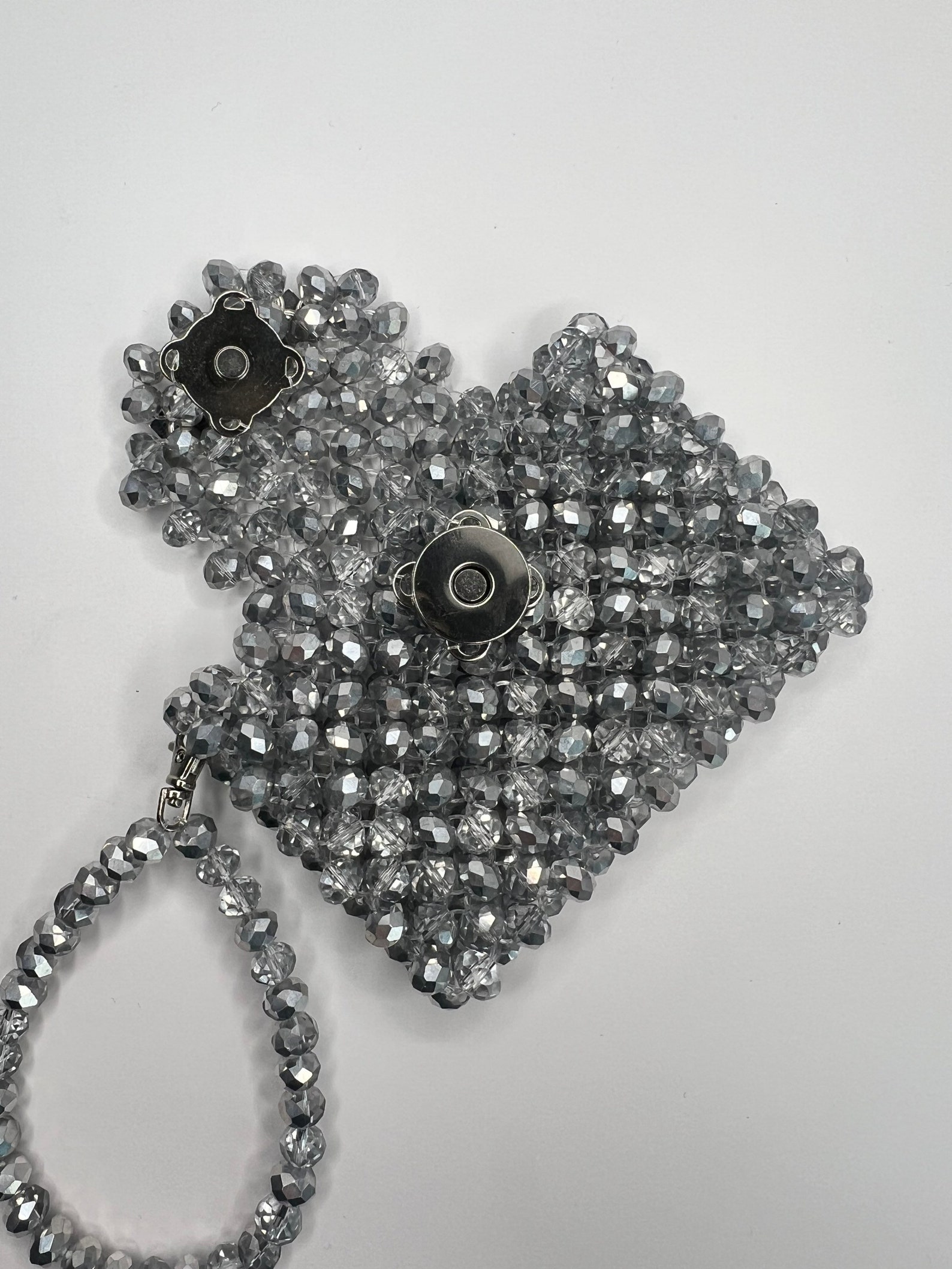 Metallic Beaded Small Womens Wallet With Crystal Mini Cute - Etsy