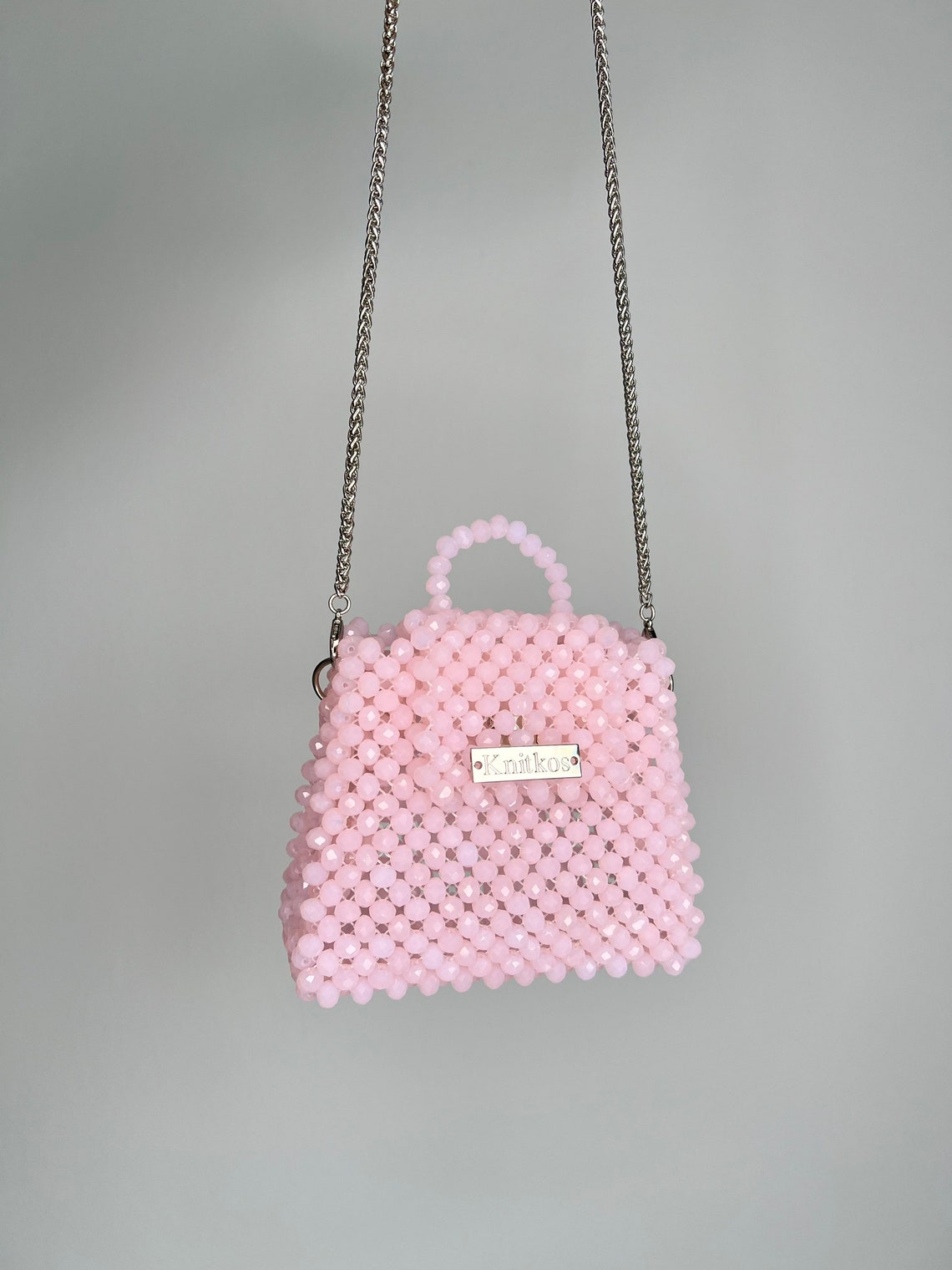 Crystal Pink Bead Bag LUXURY Bead Bag Women Bead Bag Tote - Etsy