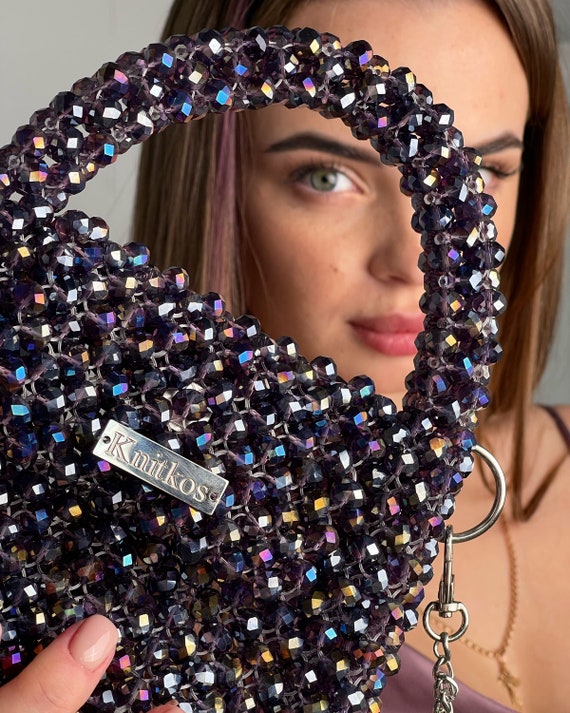 Crystal Pink Bead Bag Bead LUXURY Bag Women Bead Bag Bead - Etsy