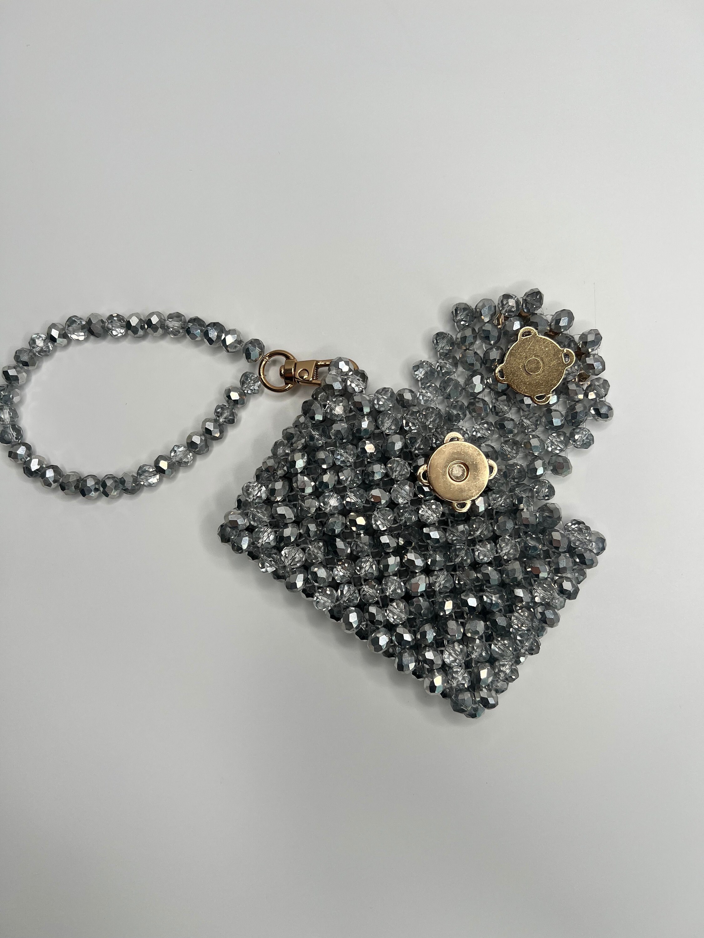 Black Women Bead Wallet ,kawai Clutch, Bead Cardholder, Women Gift ...