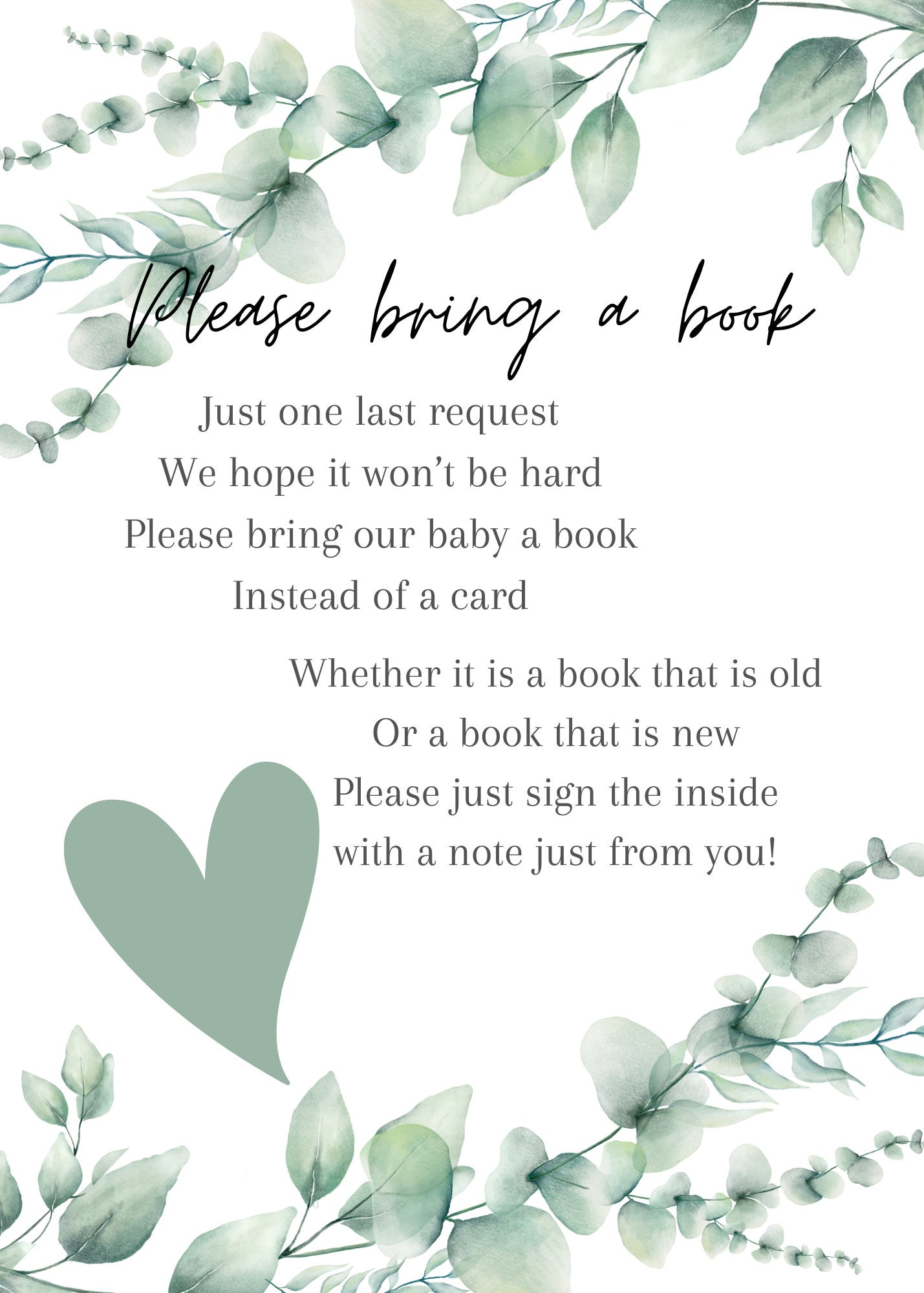 Solicitud de libro de baby shower - Etsy México