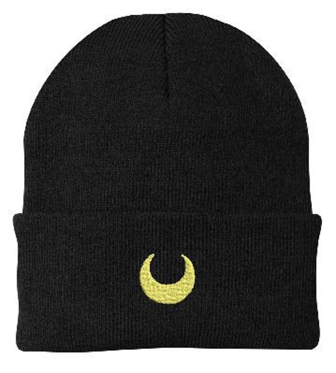 CRESCENT MOON Beanie - Black and White - Warm Gift - Harajuku - Etsy