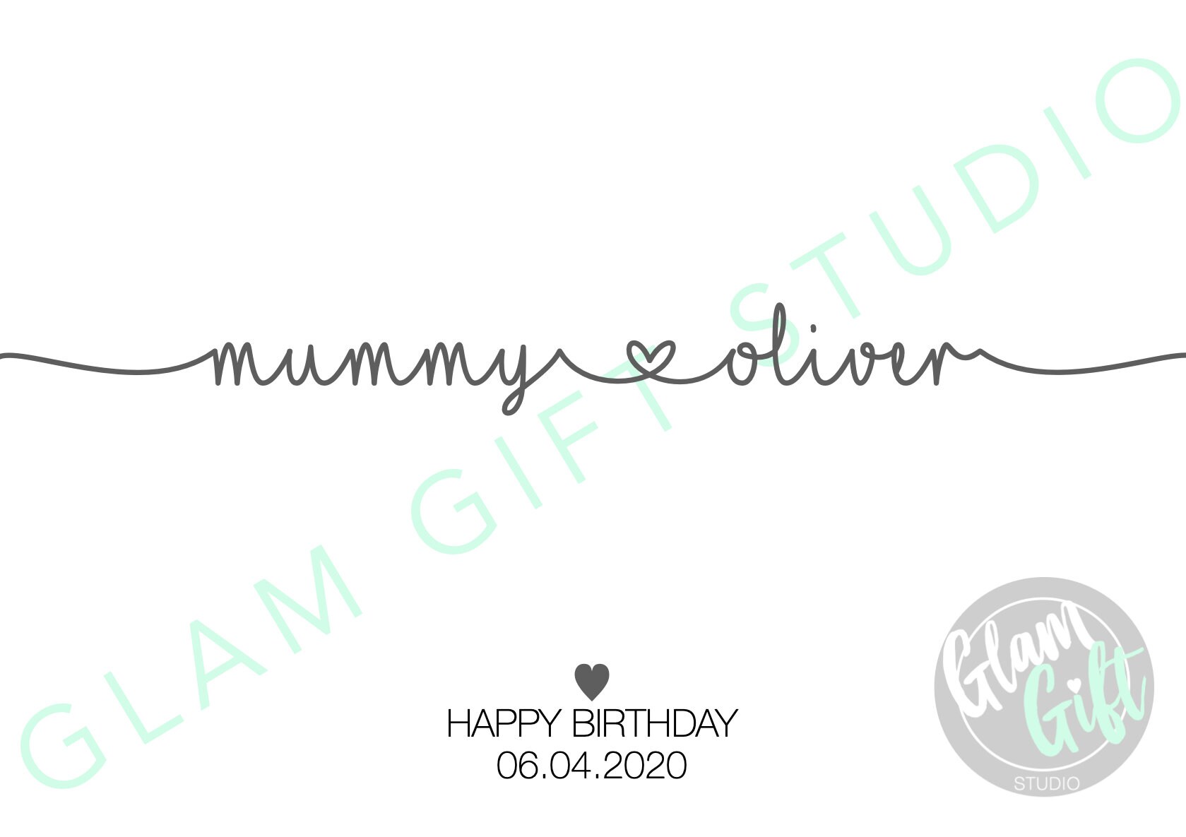 Personalised Happy Birthday Digital Image Print PDF Gift/present - Etsy
