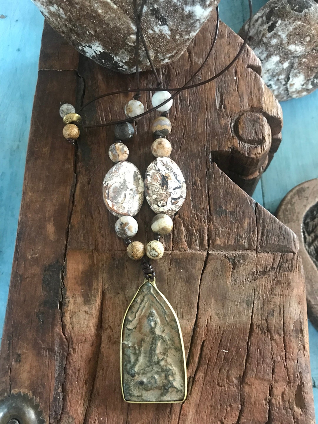 Boho and Buddha Necklace, Buddha Pendant Necklace. - Etsy