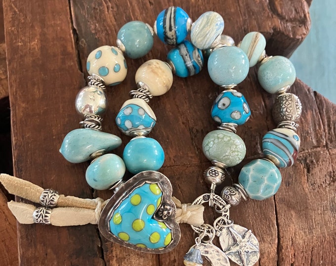 Ceramic Stacking Bracelet, Artisan Jewelry - Etsy