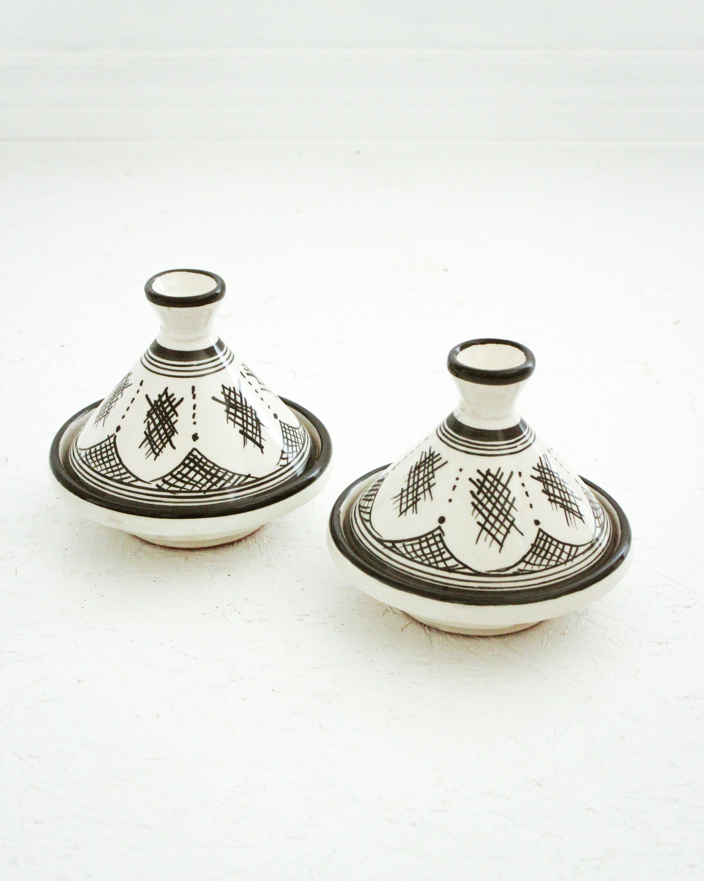 Tagine Moroccan Tagine Handmade Tagine Black and White - Etsy