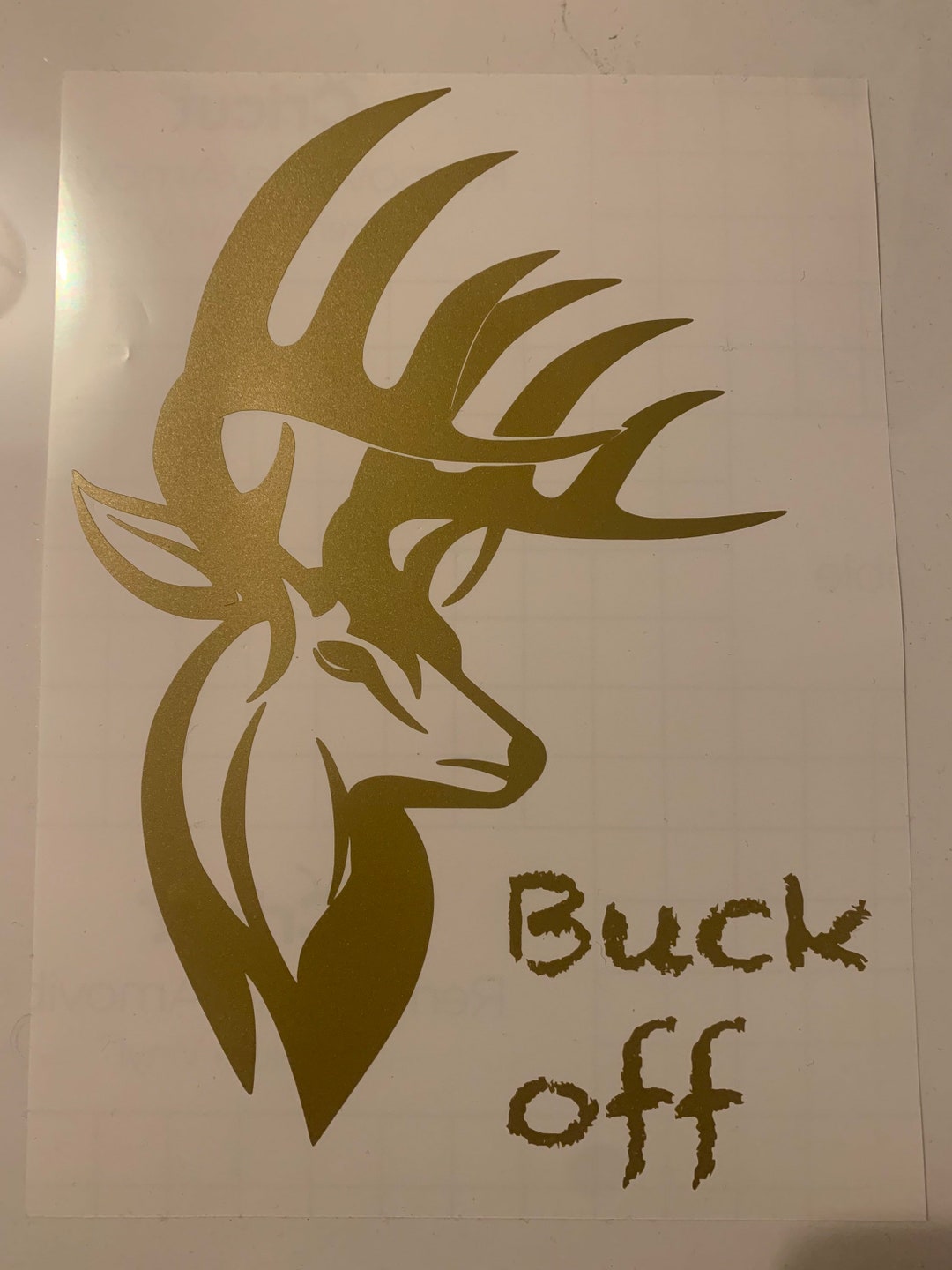 Buck off Vinyl Sticker - Etsy