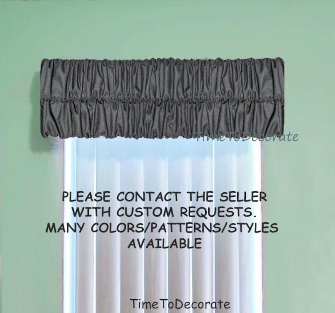DOUBLE - 2 in 1 - Curtain Rod SLEEVE Valance Topper CUSTOM Window Many ...