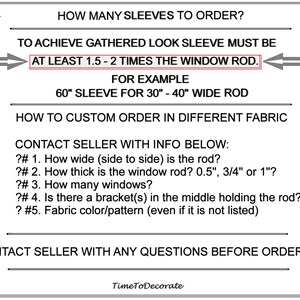 New CUSTOM Window Rod SLEEVES Sleeve Valance Topper Many Colors ...