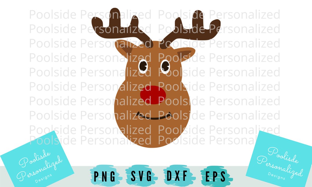 Cute Deer Reindeer Face Kids Boy Girl SVG PNG Dxf Eps Cut Files Instant ...