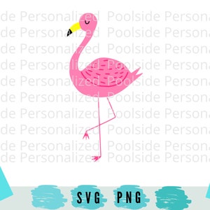 Cute Flamingo Summer Simple SVG PNG Cut Files Instant Download Pool ...