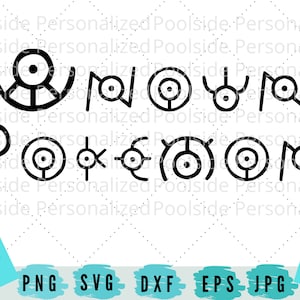 Unown Pokemon Saying Pokemon Lover Fan Gen 2 SVG DXF EPS Png Jpg Cut ...