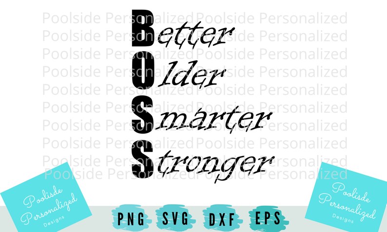 Boss Gift Best Boss Acronym SVG PNG Dxf Eps Cut Files for - Etsy