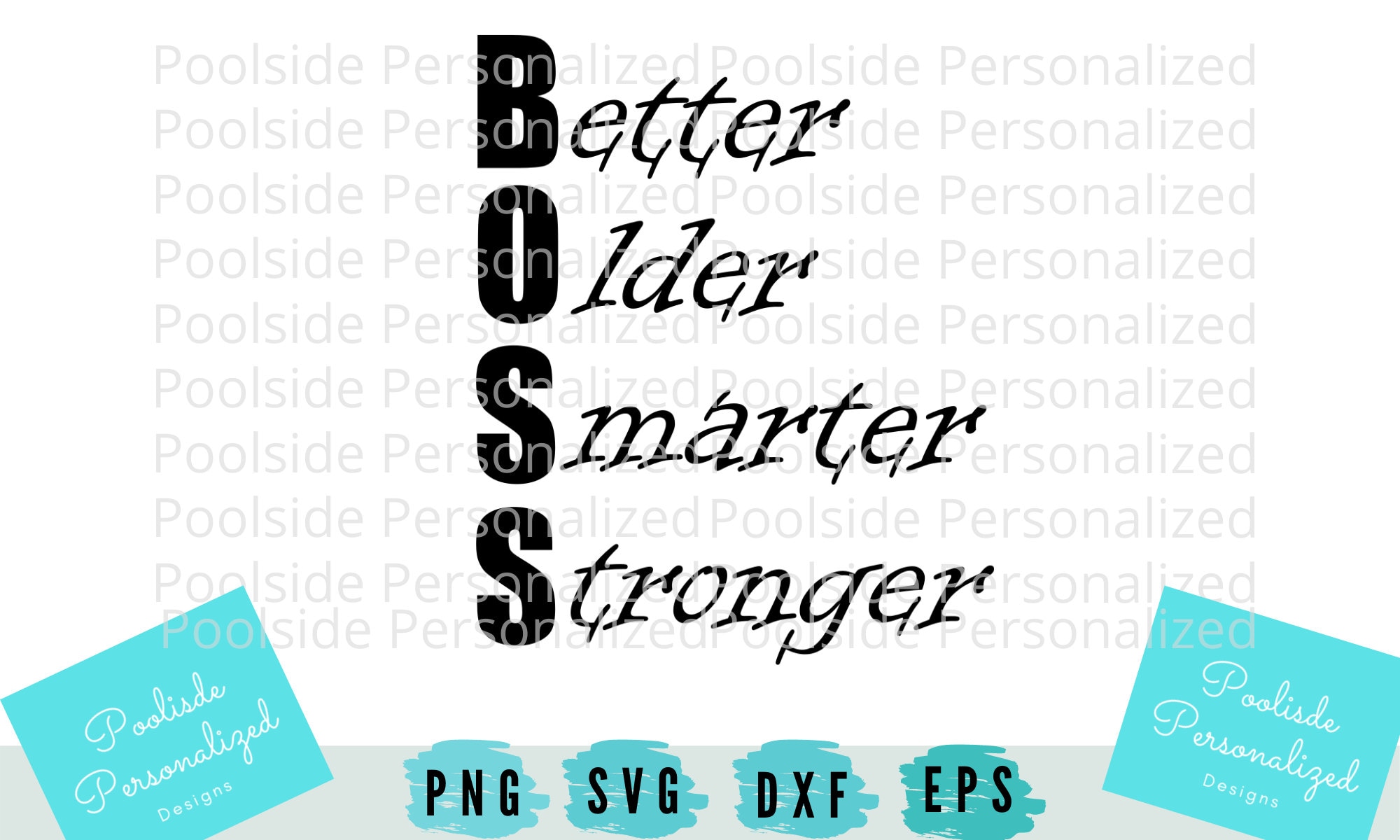Boss Gift Best Boss Acronym SVG PNG Dxf Eps Cut Files for - Etsy Australia